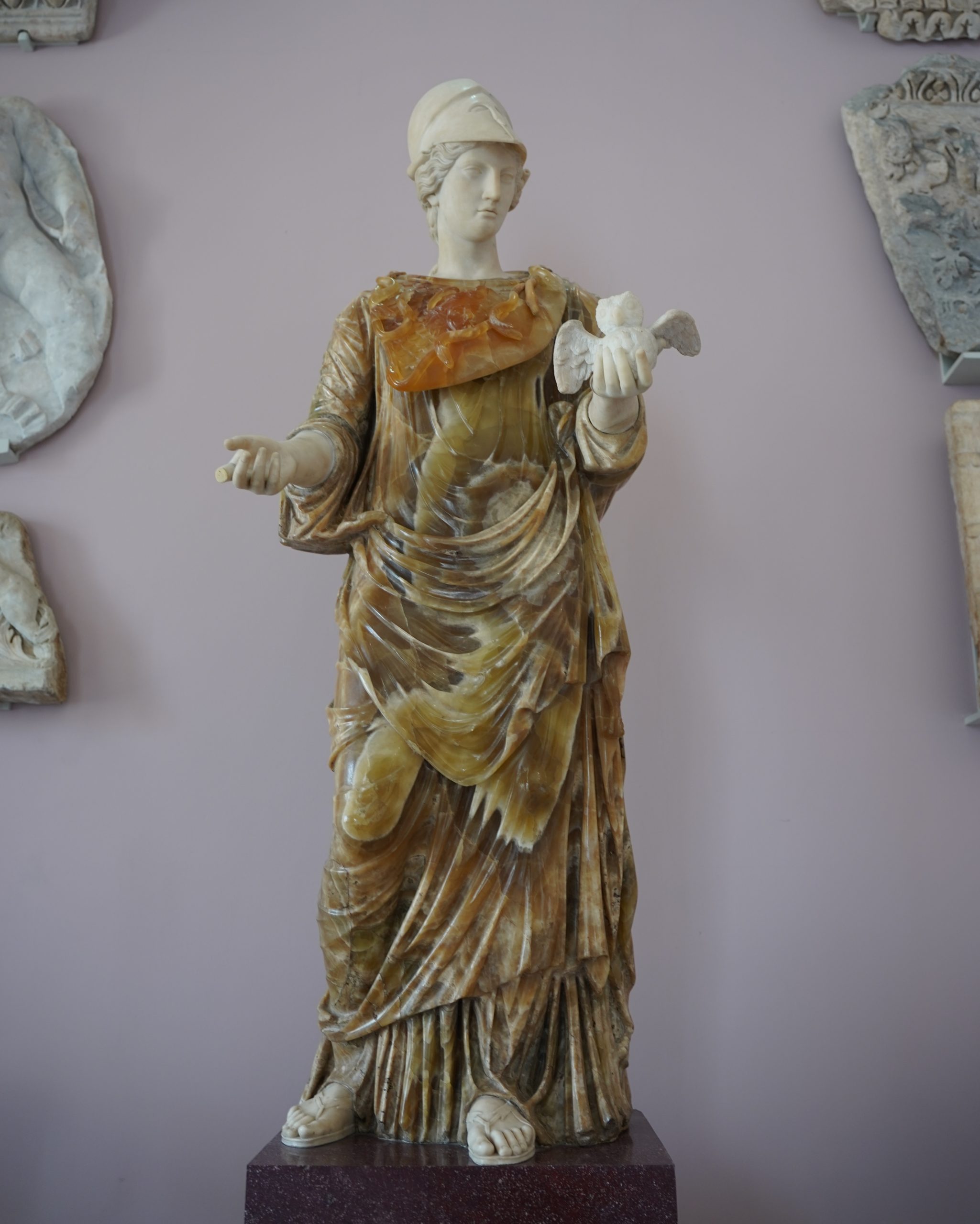 Minerva holding an owl – Figure Out The Sea